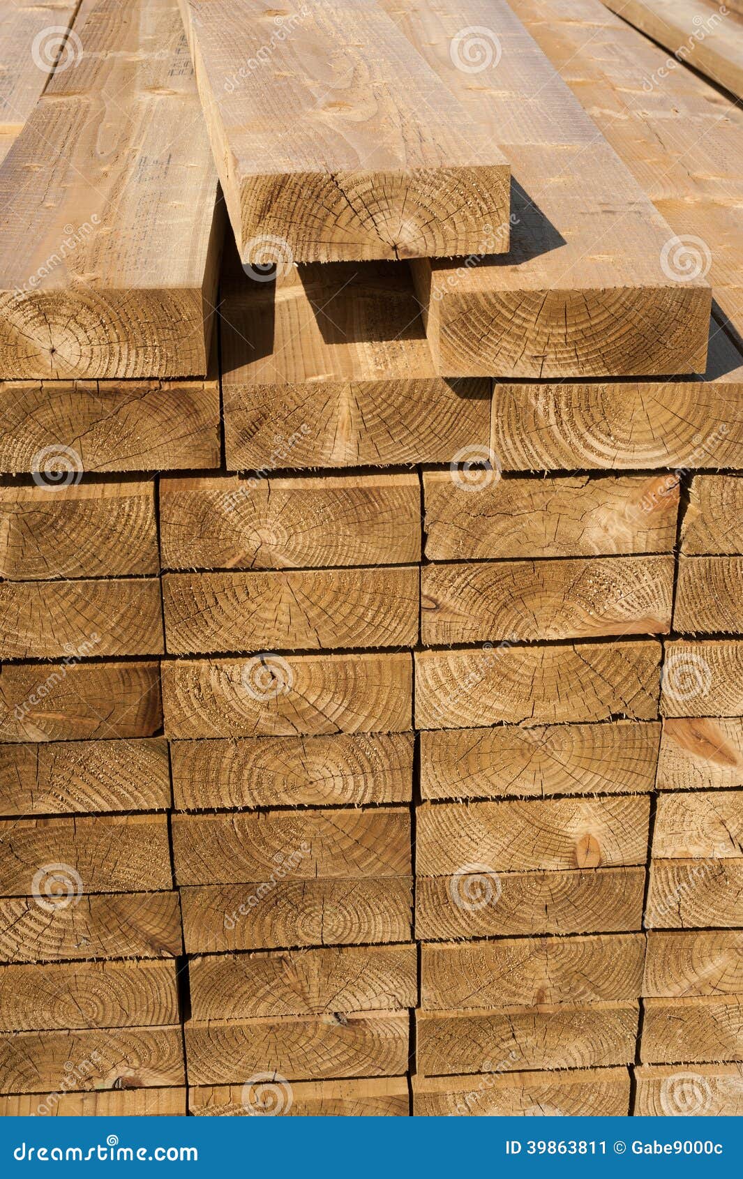 Stacks of Wood Planks in Lumber Yard Stock Image - Image of natural ...