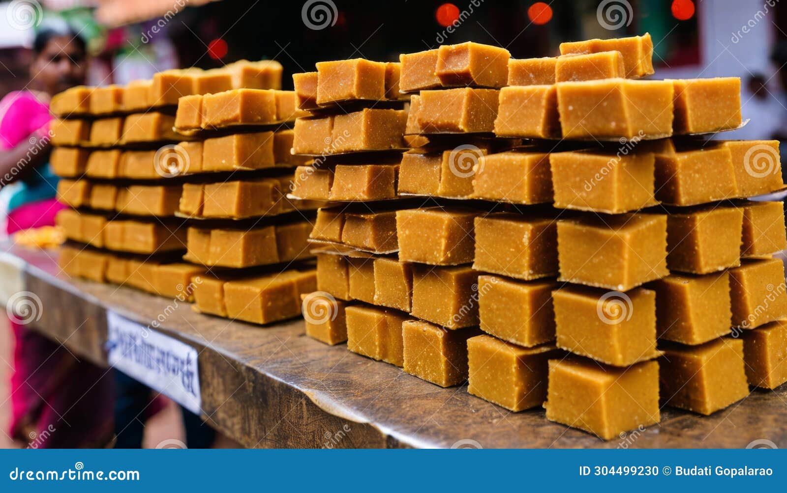 Stacks of Yellow Candy Bars on a Table Stock Illustration ...