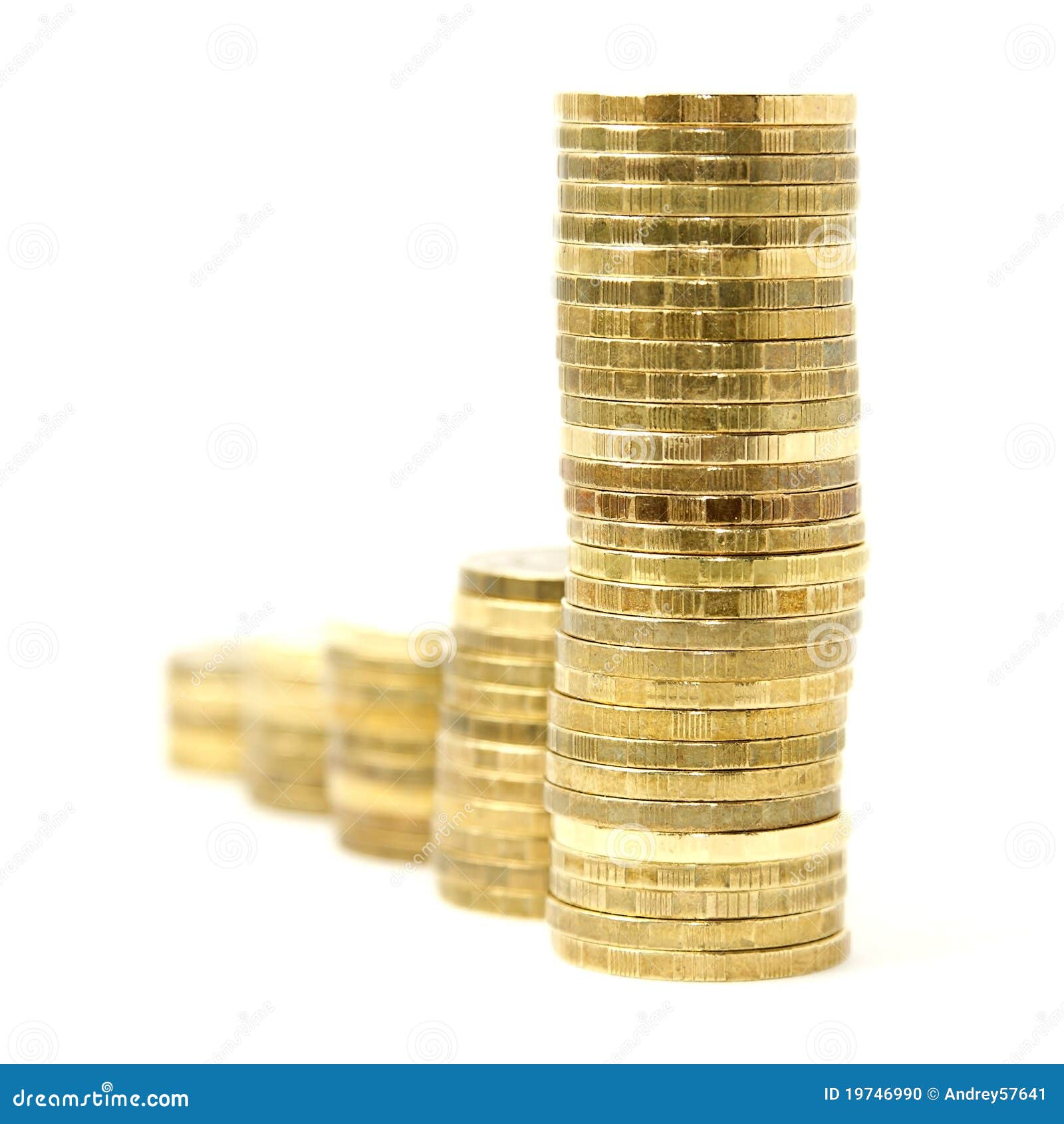 Stacks of yellow coins stock photo. Image of diagram - 19746990