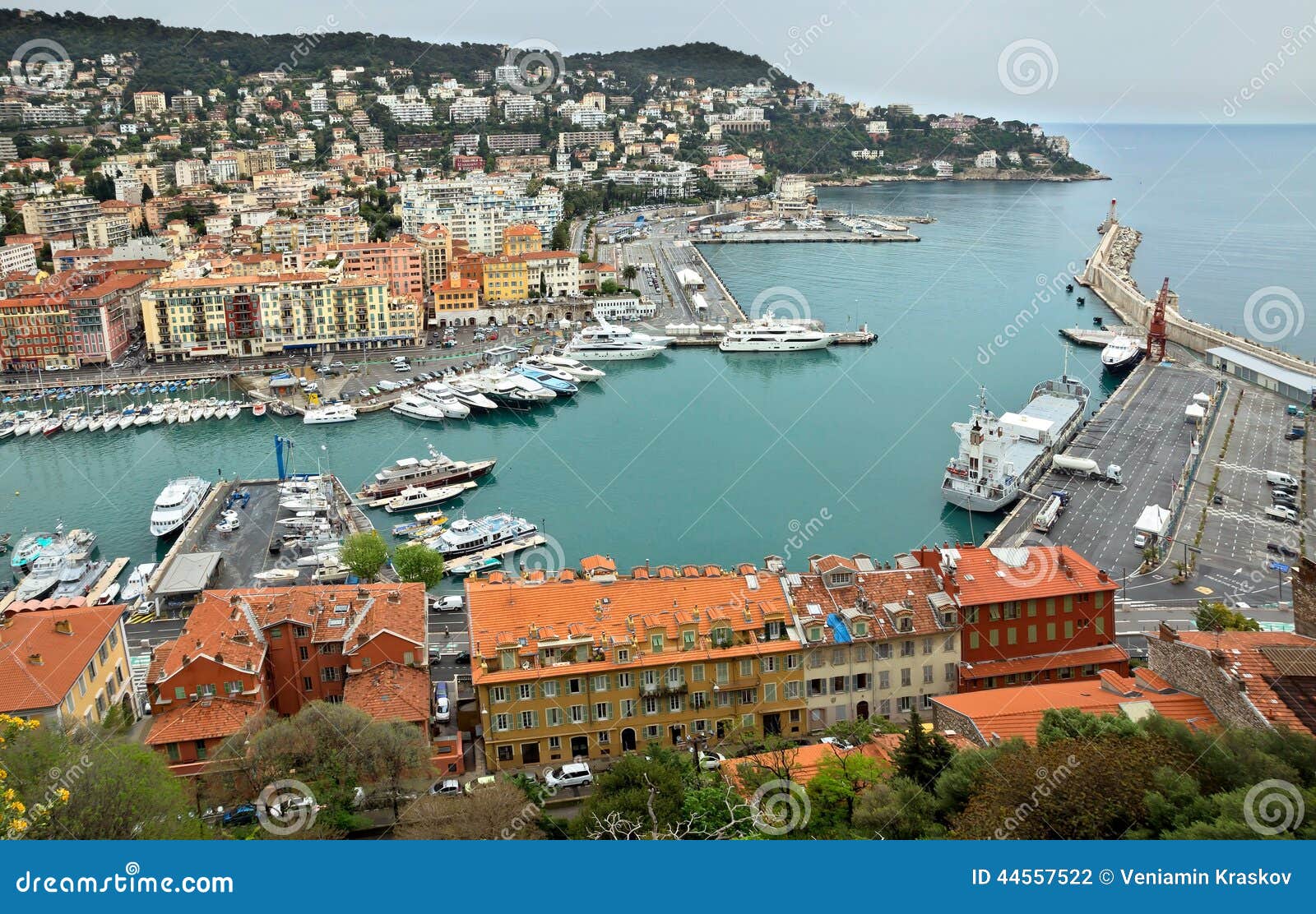 Stad Av Nice - Sikt Av Port De Nice Redaktionell Arkivbild - Bild av ...