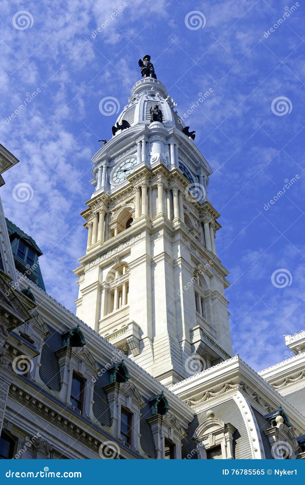 Stad Hall Tower, Philadelphia, Commonwealth Van Pennsylvania Stock ...