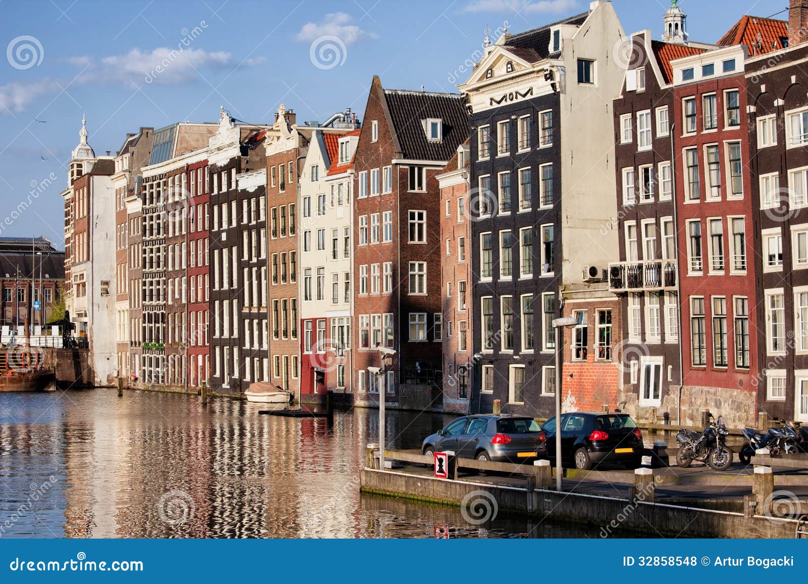 Stad Van Amsterdam Bij Zonsondergang Stock Foto - Image of europa ...