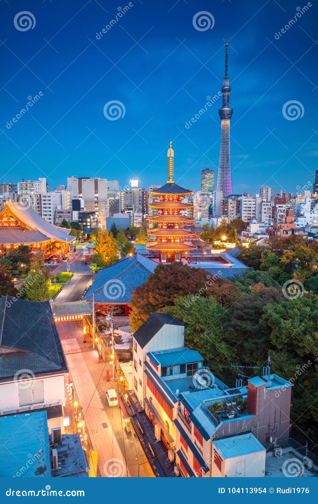 Stad van Tokyo in Japan stock foto. Image of daling - 104113954