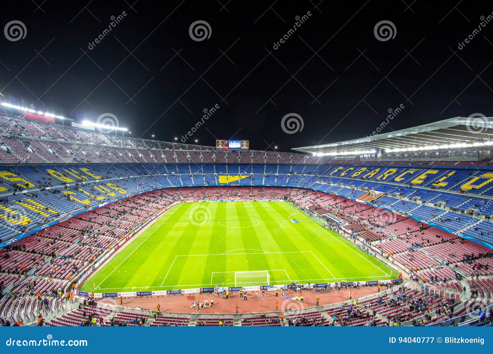 Stade De Camp Nou Devant Ligue De Champions Photographie éditorial ...