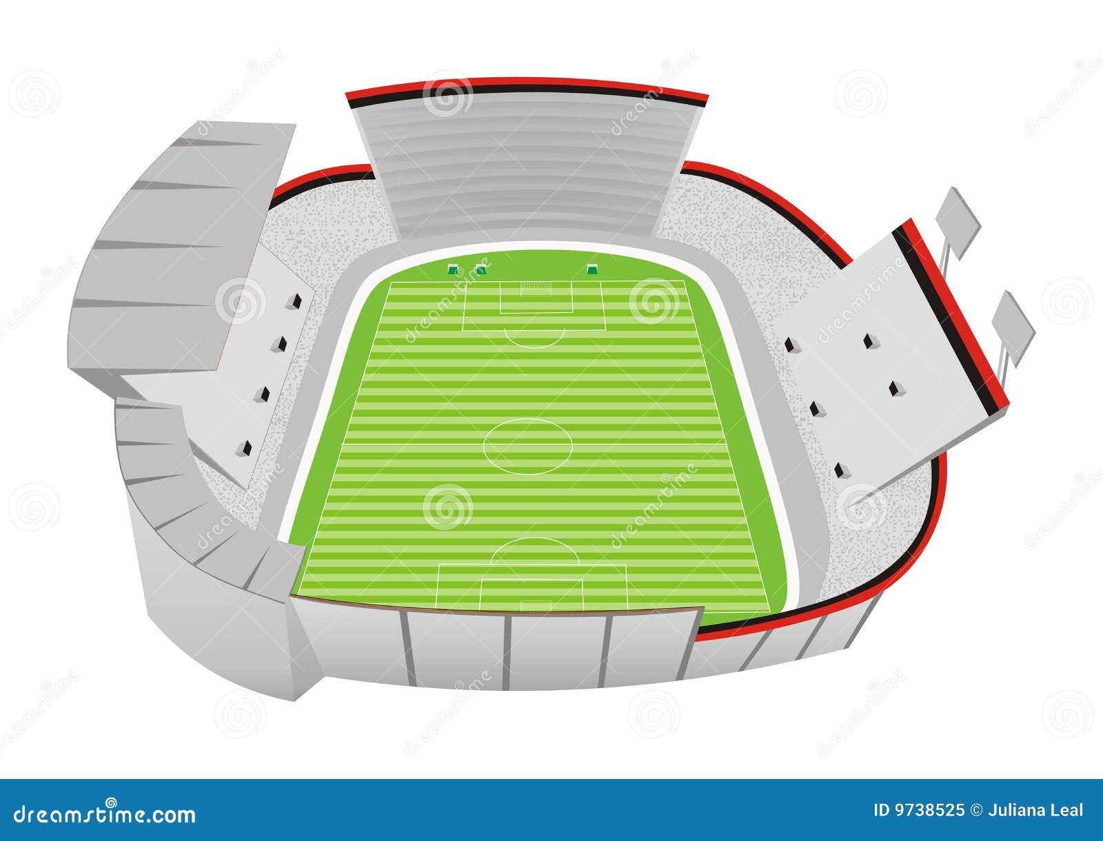 Stade de football illustration stock. Illustration du zone - 9738525