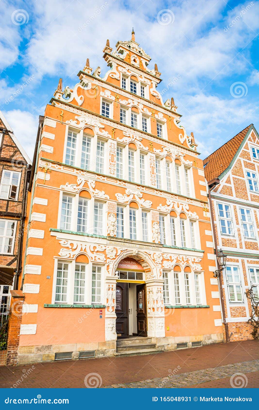 Stade, Germany - November 12, 2019. Details of German Architecture ...