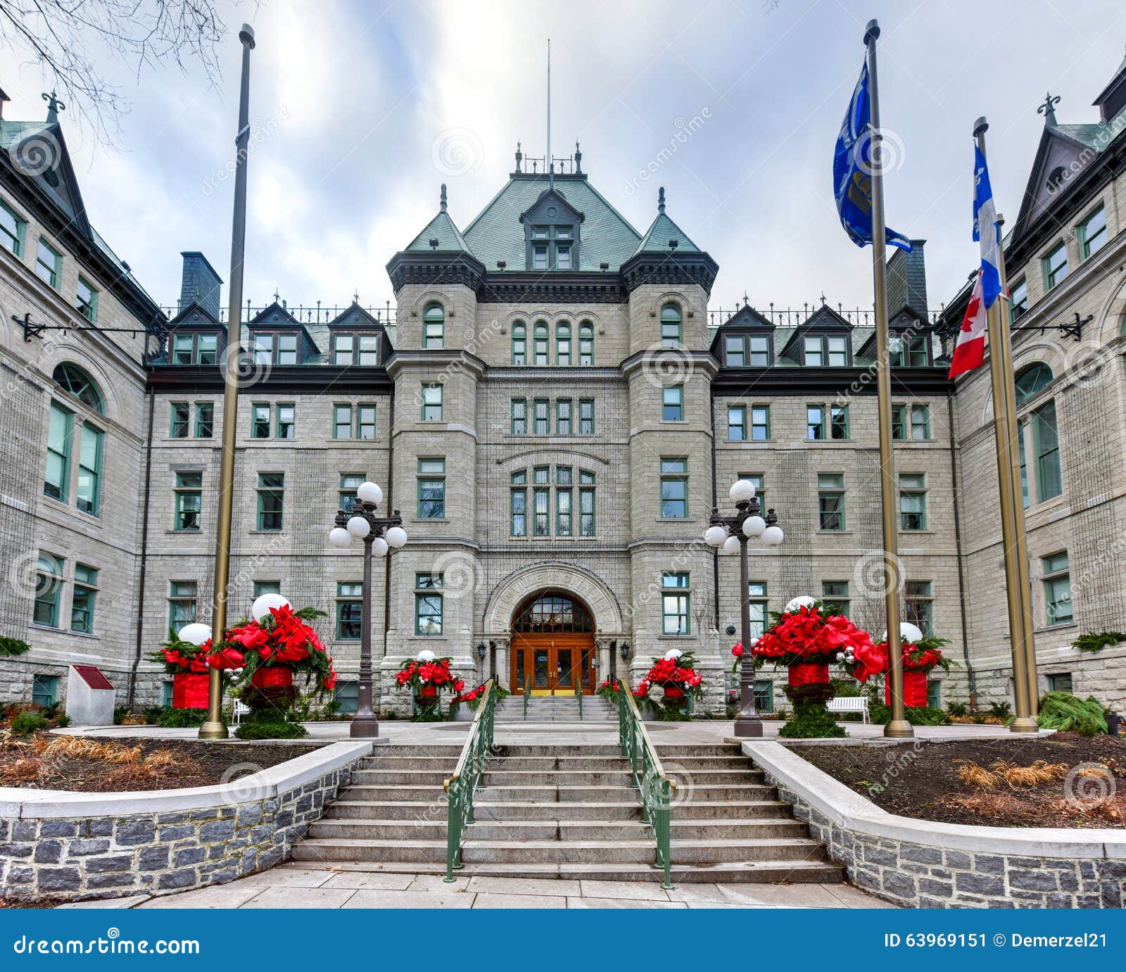 Stadhuis Van De Stad Van Quebec Stock Afbeelding - Image of decoratie ...