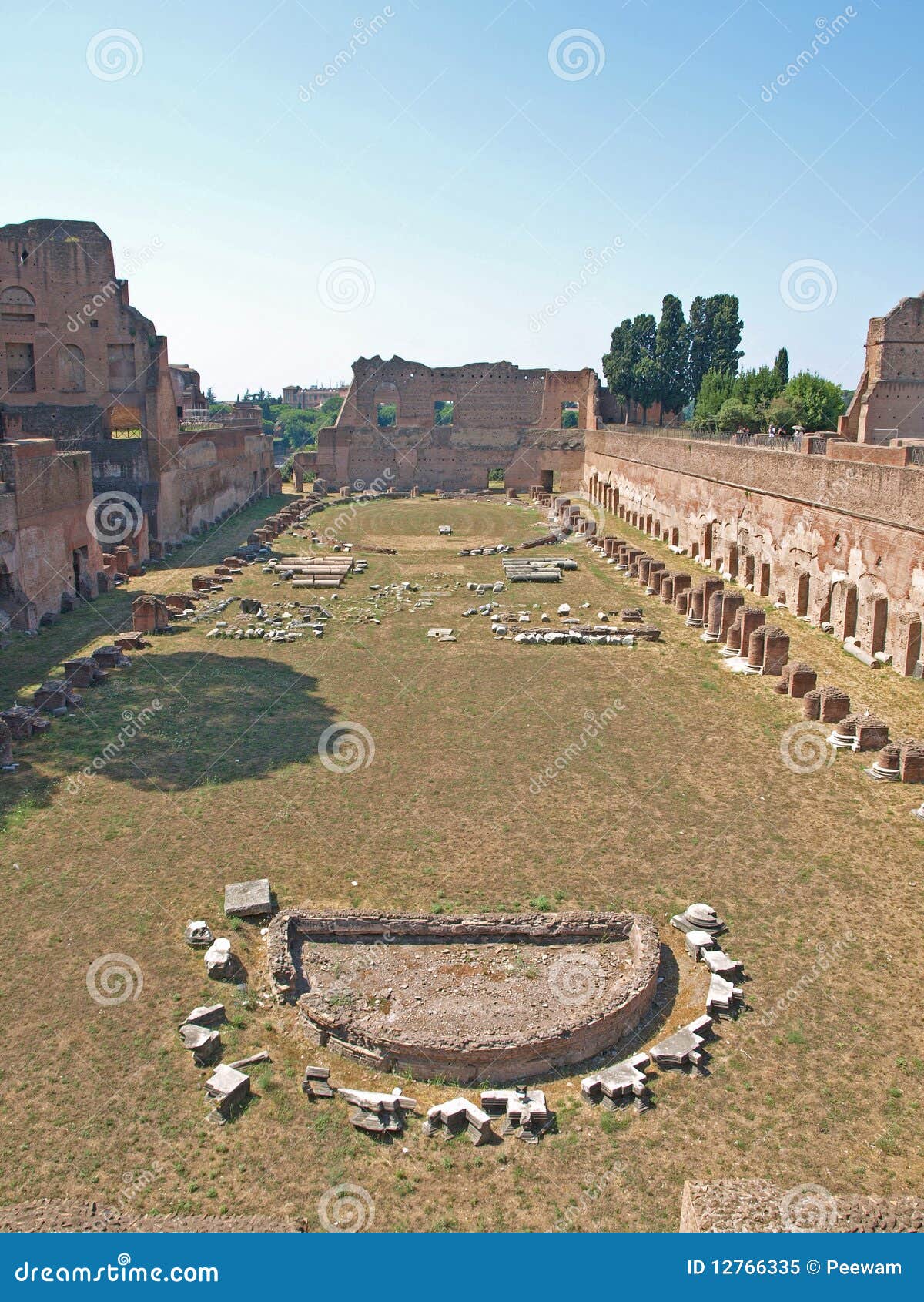 The Ancient Roman Sports Stadium, Palentine Hill Rome Italy Stock Image ...