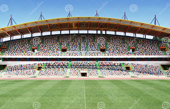 Stadium stock photo. Image of grass, steel, concrete, football - 2030800