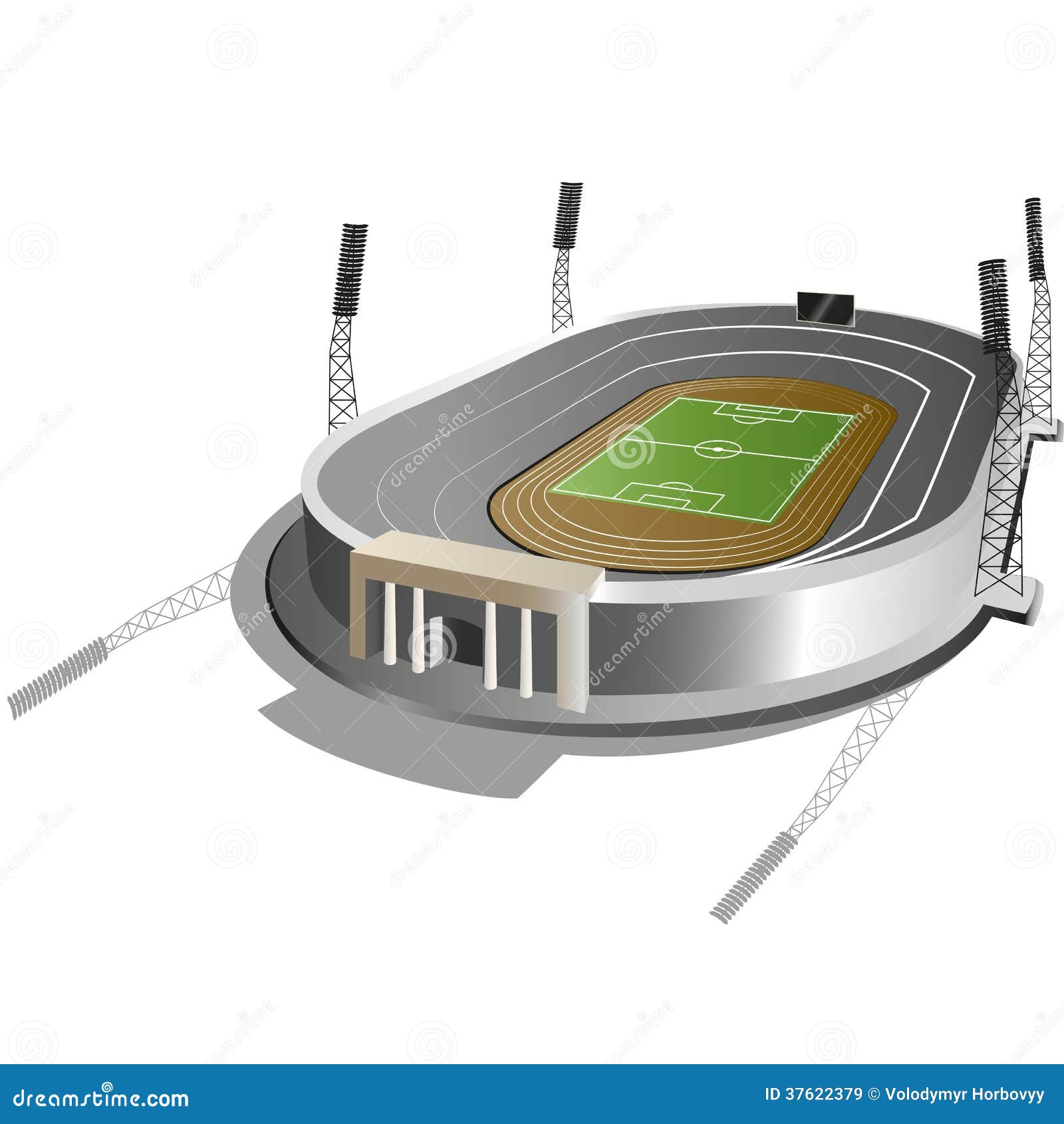 Stadium stock vector. Illustration of grass, championship - 37622379