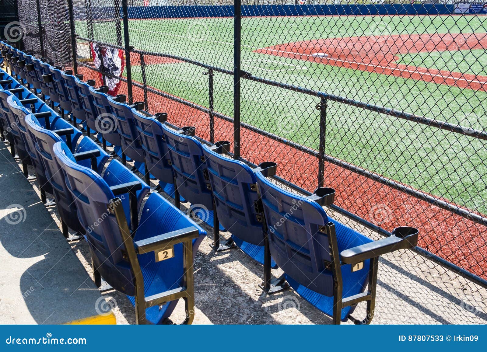Stadium behind the fence stock image. Image of event - 87807533