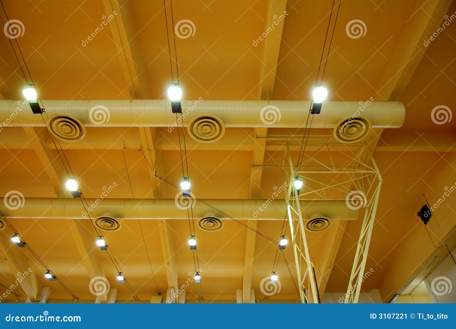Stadium ceiling stock image. Image of pipe, arena, tall - 3107221