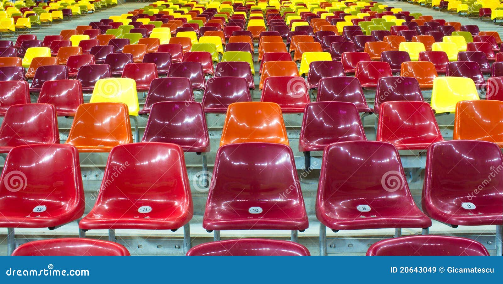 Stadium chairs stock image. Image of abstract, sport - 20643049