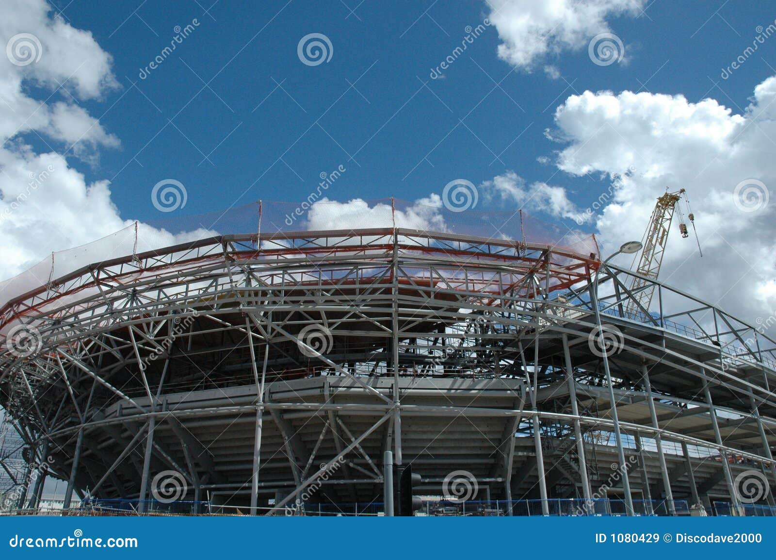 Stadium construction stock image. Image of steel, cones - 1080429