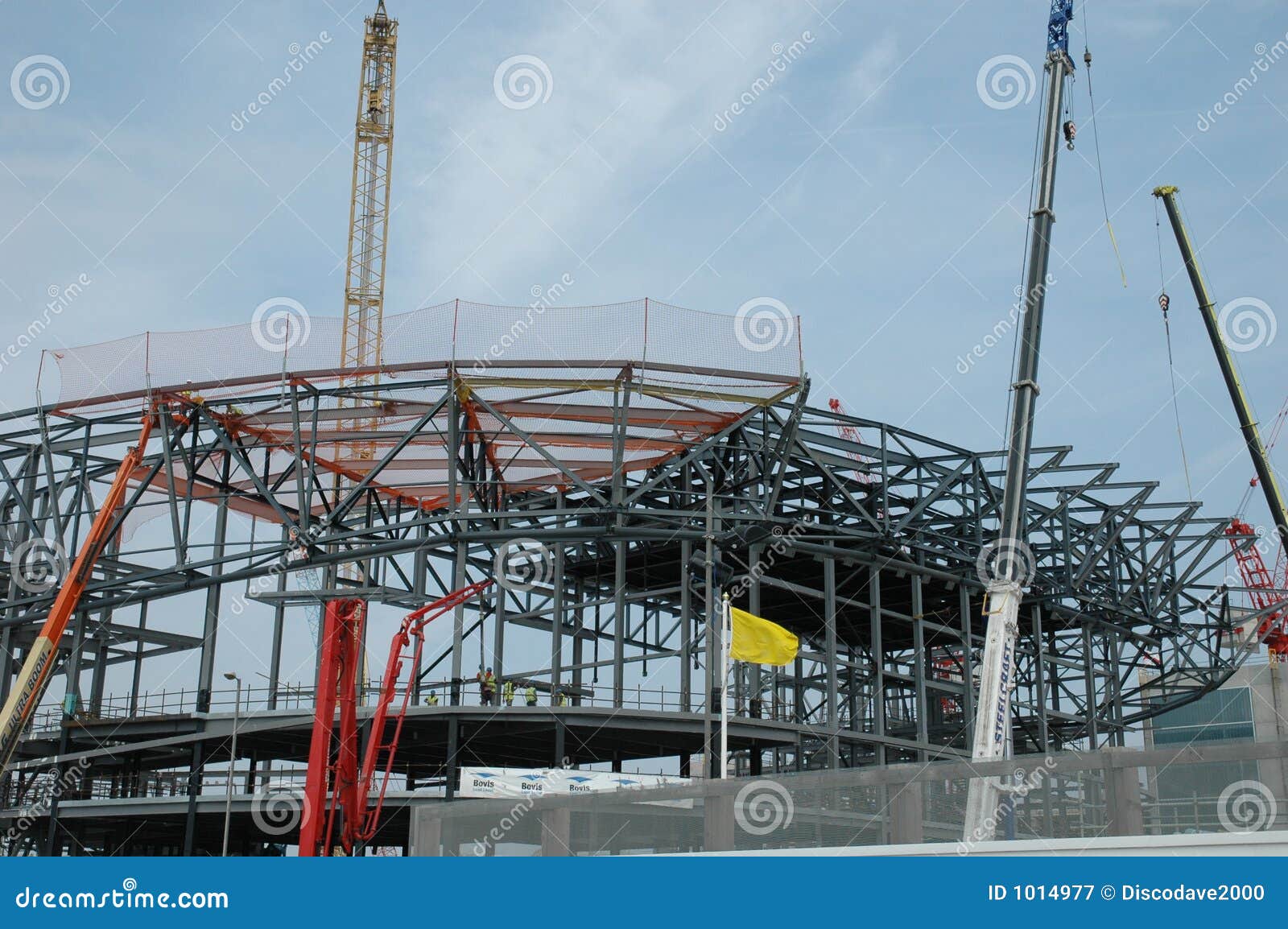 Stadium construction 2 stock image. Image of metal, crane - 1014977