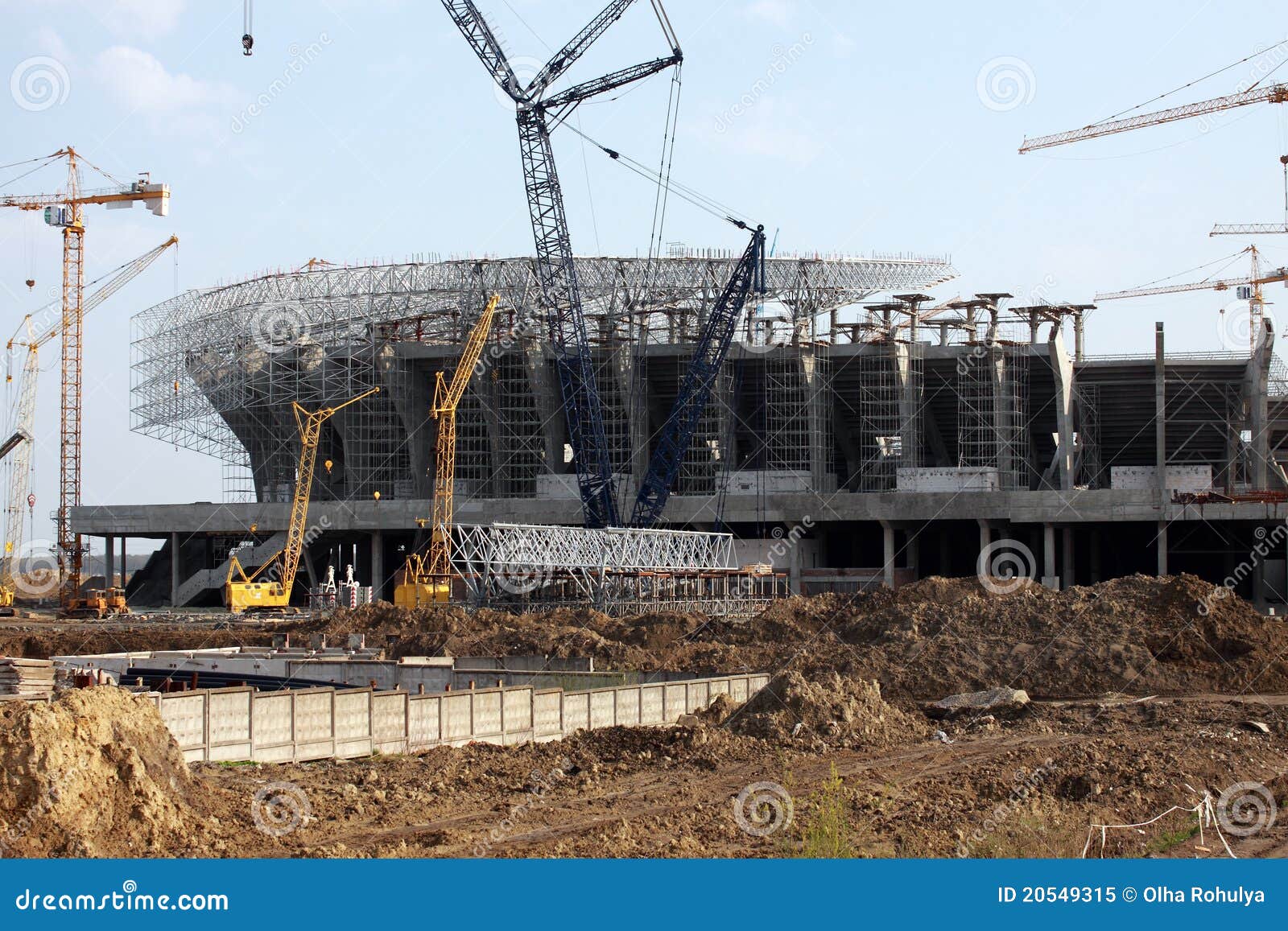 Stadium construction stock image. Image of background - 20549315