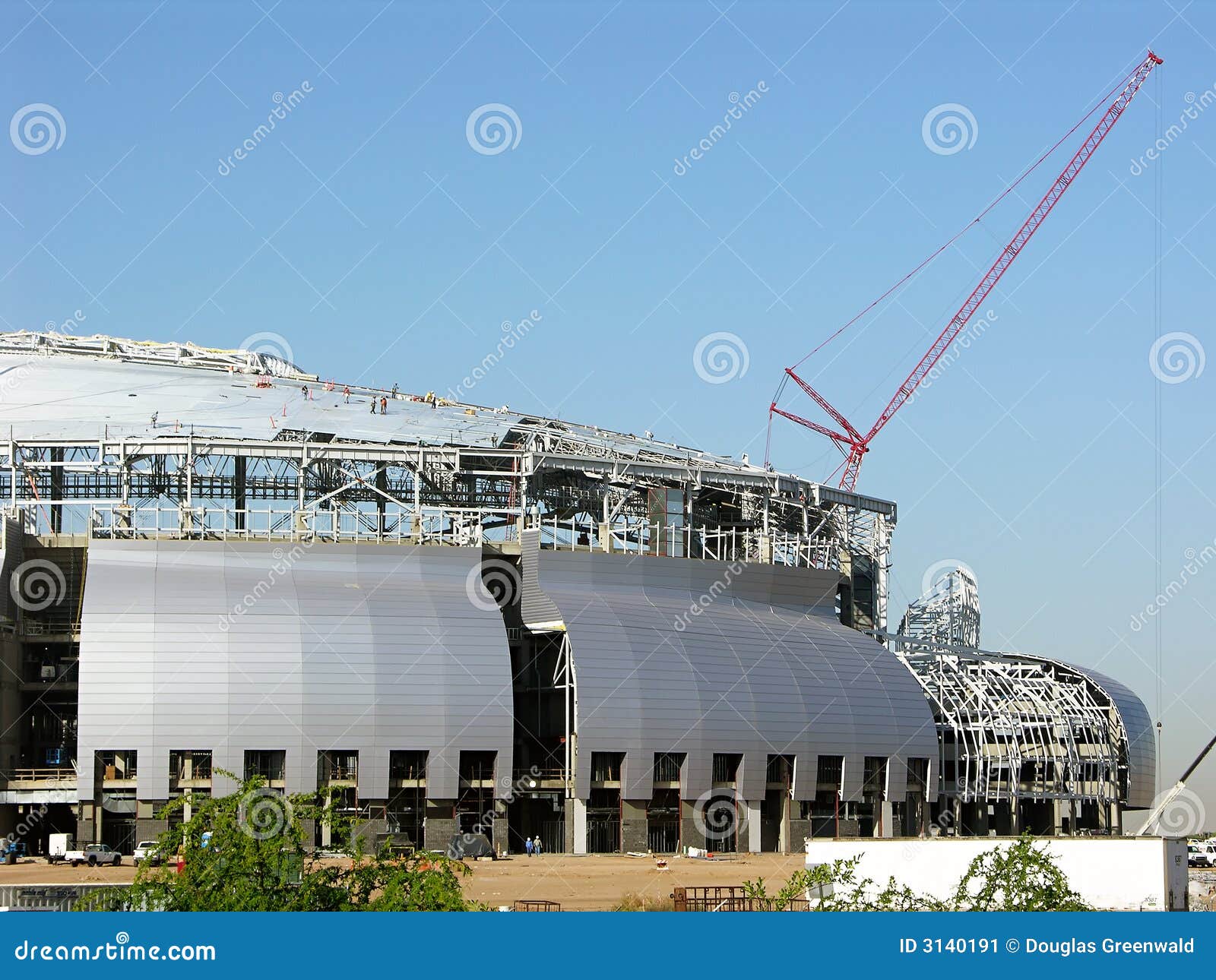 Stadium Construction - Single Stock Image - Image of large, commercial ...