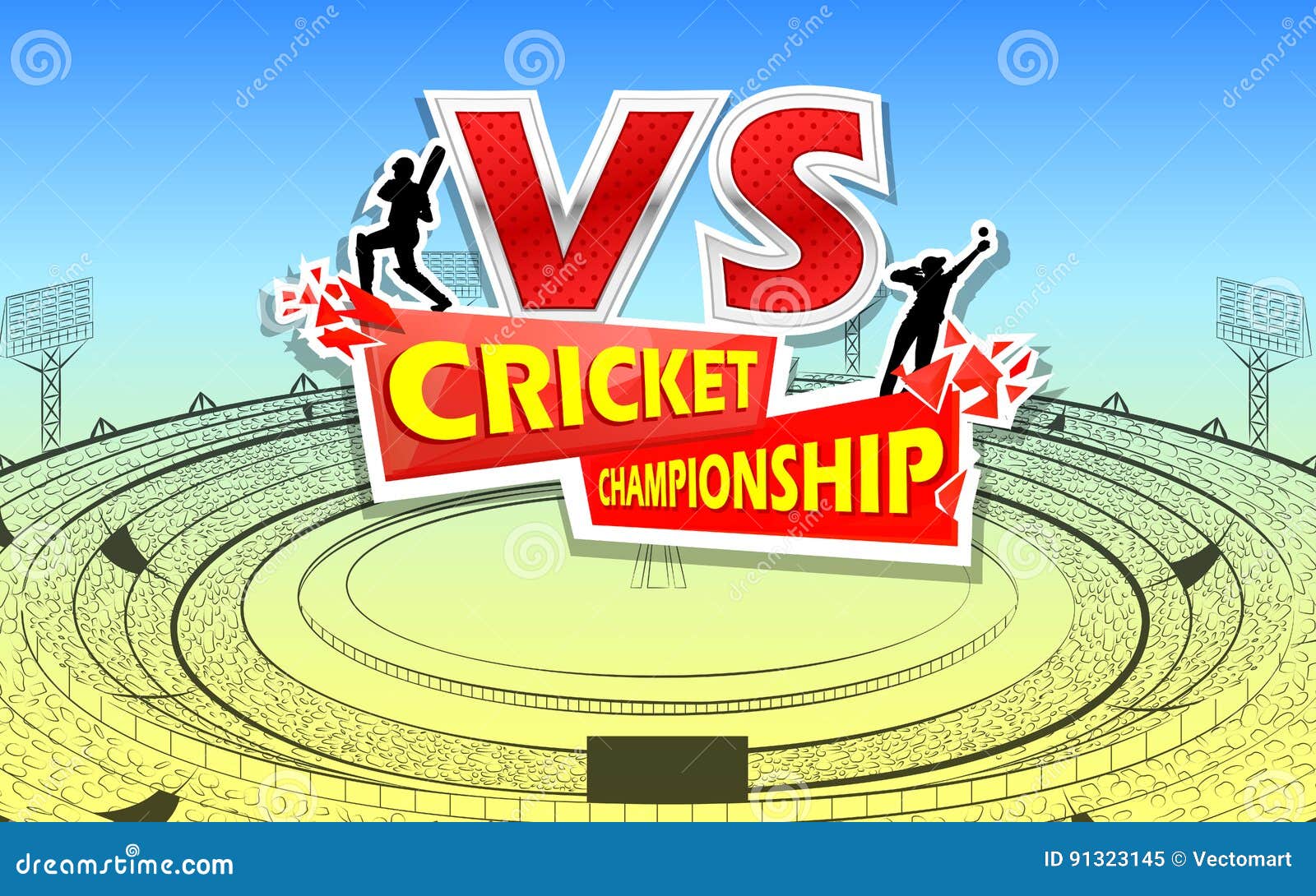 Cricket Pitch Illustration. Cricket Pitch On White Background. Cricket ...