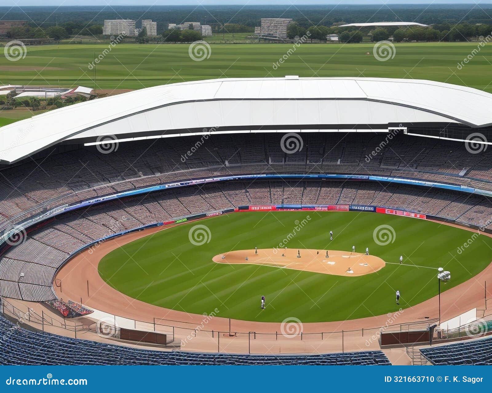 Stadium 3d Rendering Soccer Stadium with Crowded Field Arena Stock ...