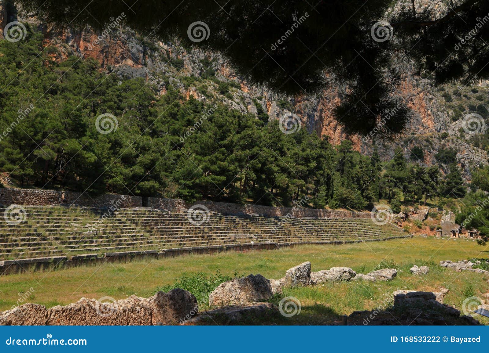The Stadium, Delphi stock photo. Image of unesco, greeks - 168533222