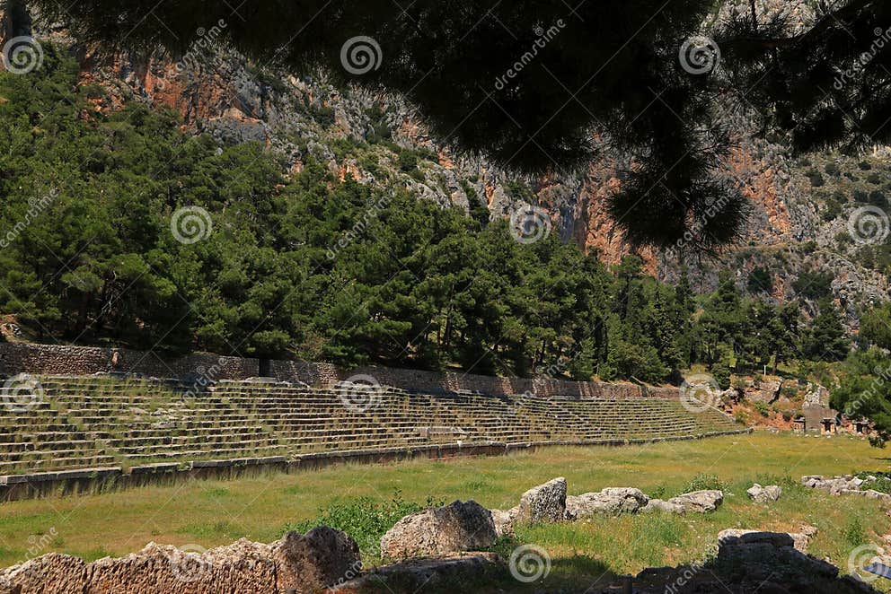 The Stadium, Delphi stock photo. Image of unesco, greeks - 168533222