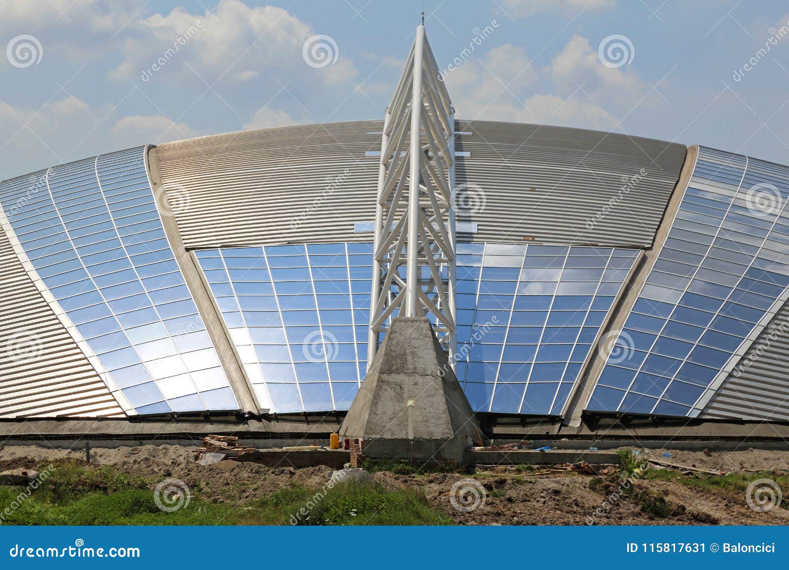 Stadium Dome stock image. Image of modern, gourder, building - 115817631