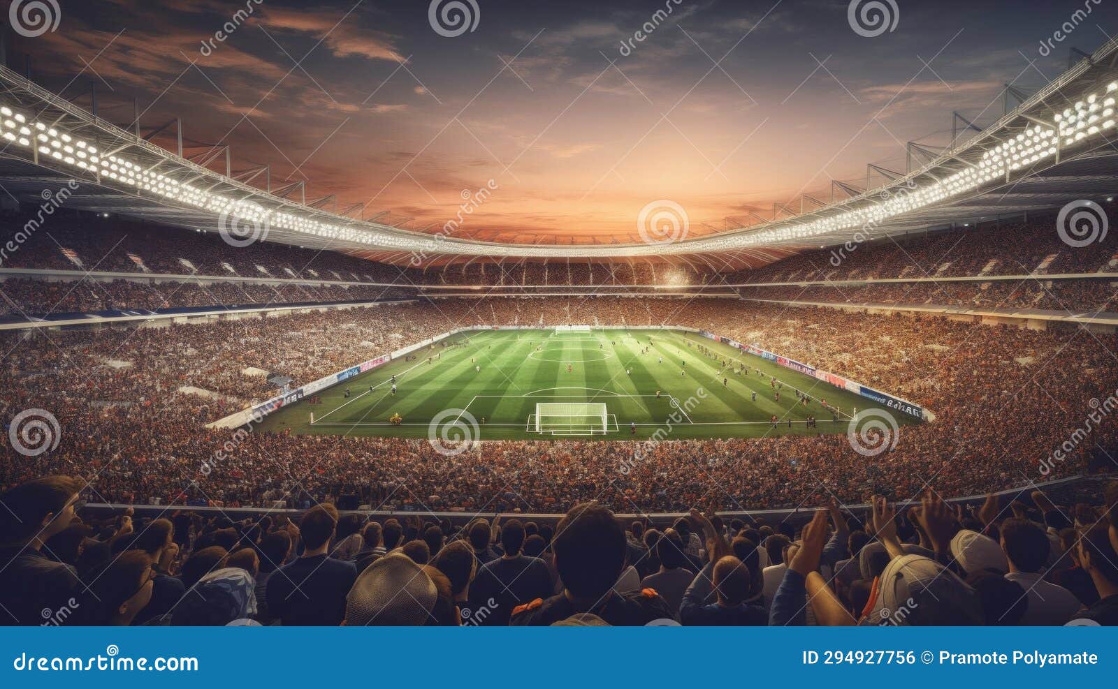 Stadium with Fans, Stands are Filled with Cheering Fans Stock Photo ...