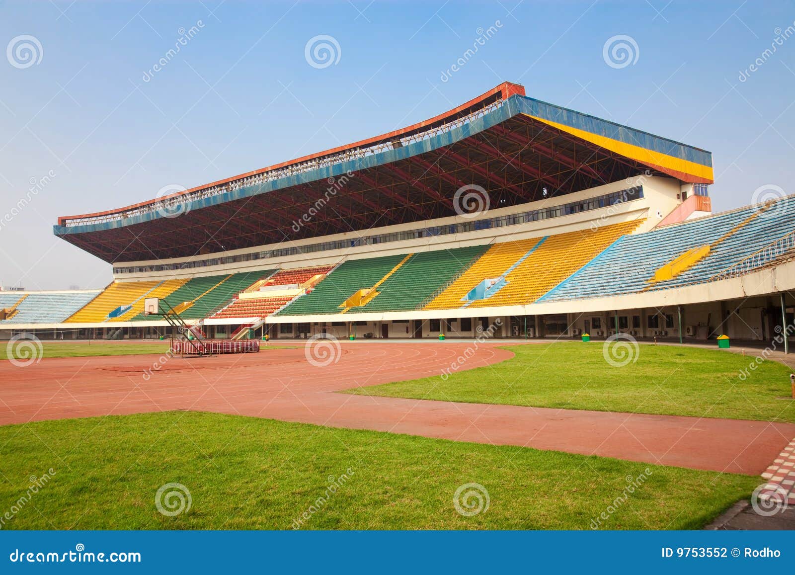 Stadium - Field and Tribunes Stock Photo - Image of fitness, empty: 9753552
