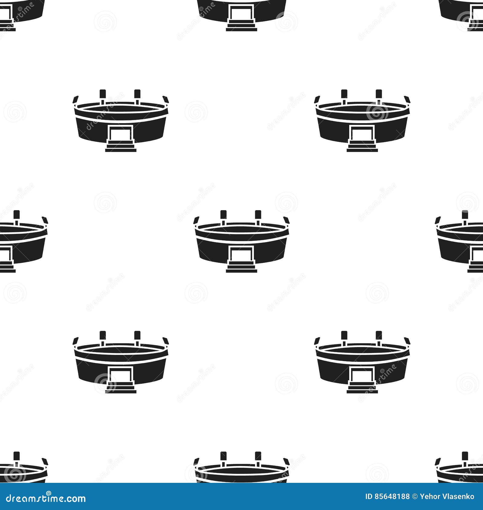 Stadium Icon in Black Style Isolated on White Background. Building ...