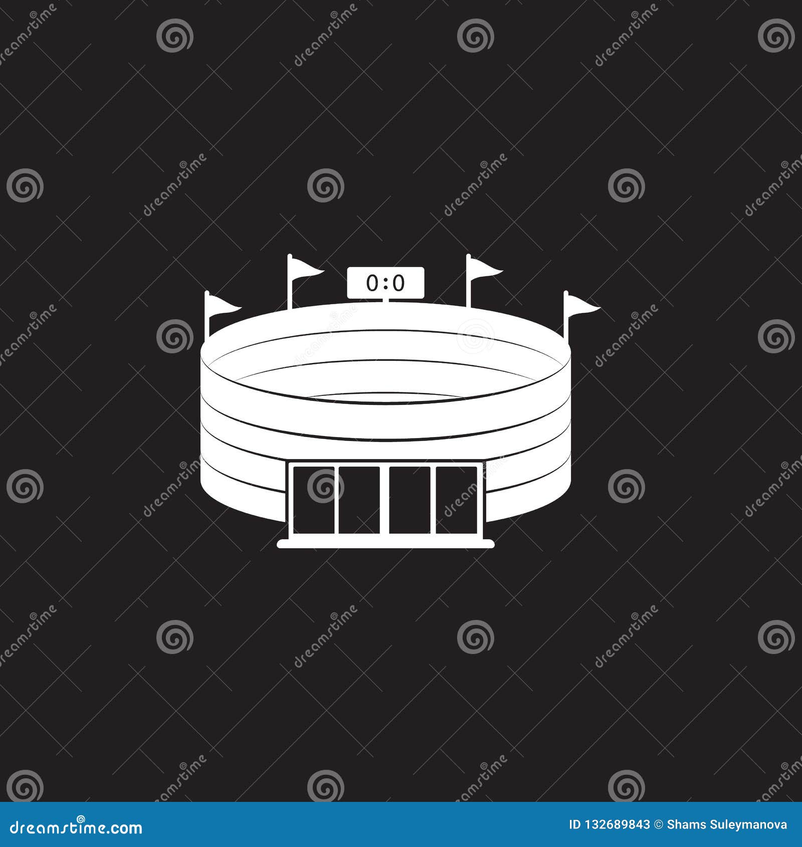 Stadium Icon. Simple Element Illustration. Stadium Symbol Design ...