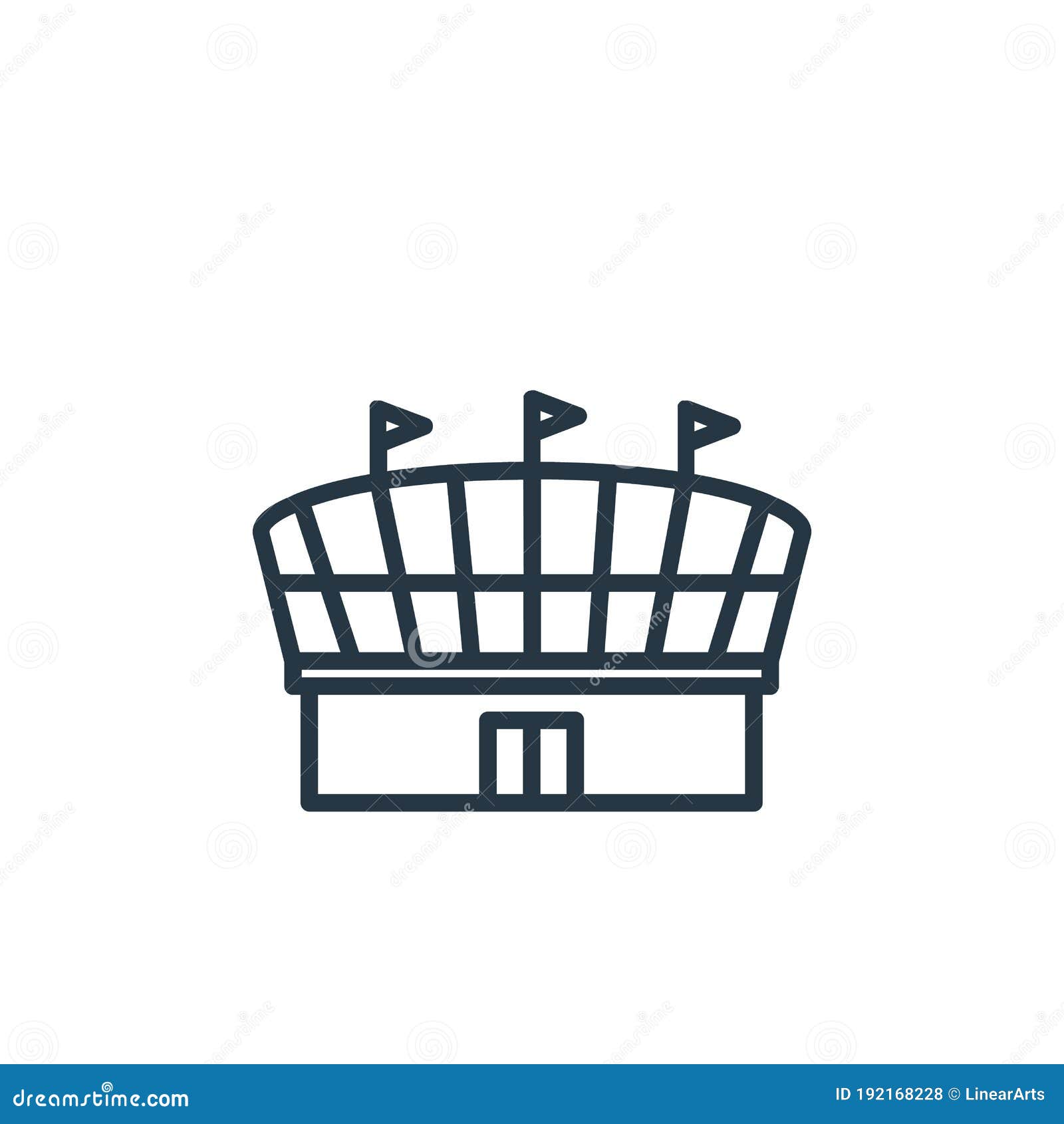 Stadium Icon Vector from Building Concept. Thin Line Illustration of ...