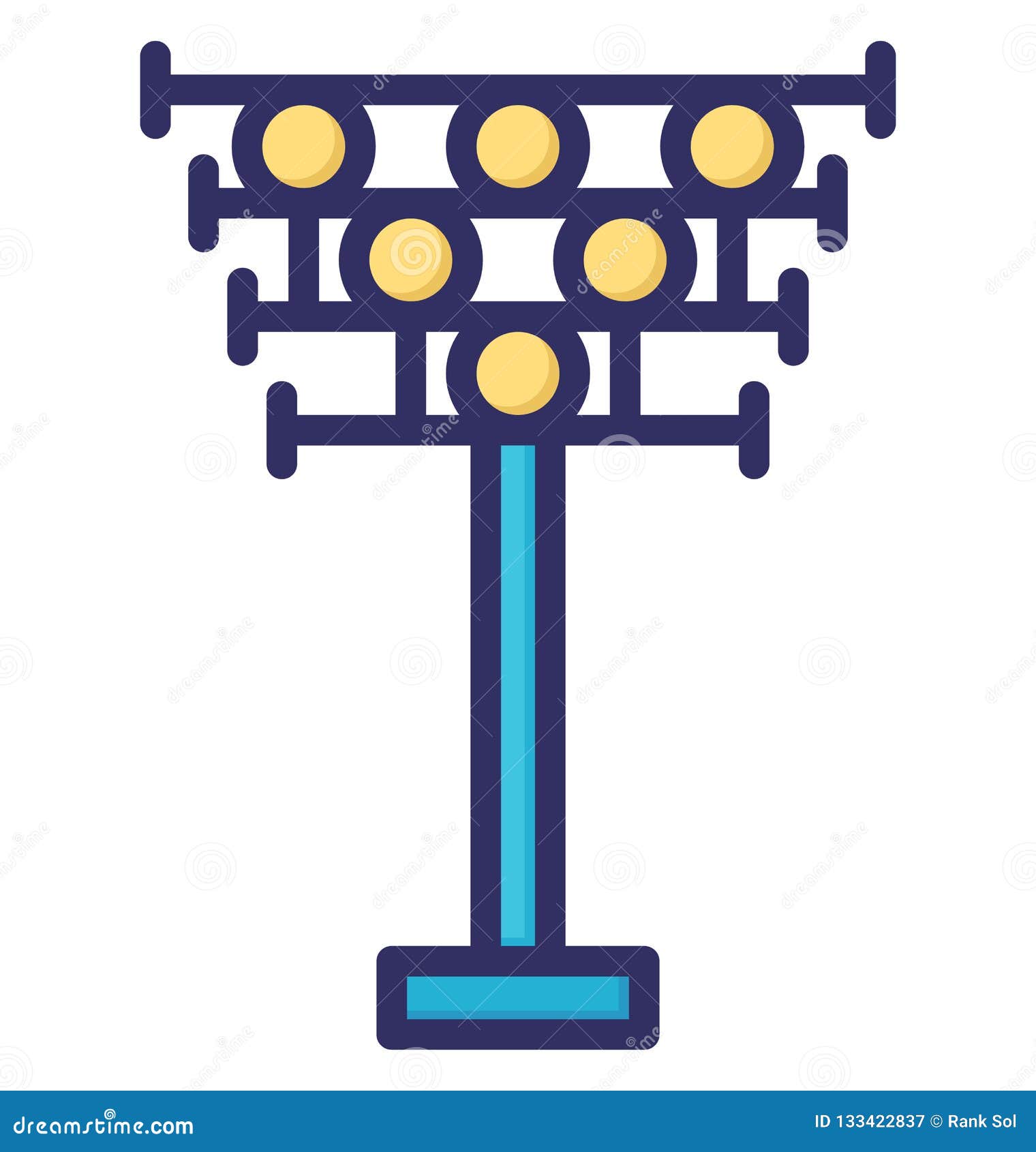 Stadium Light, Light Tower Isolated Vector Icon that Can Be Easily ...