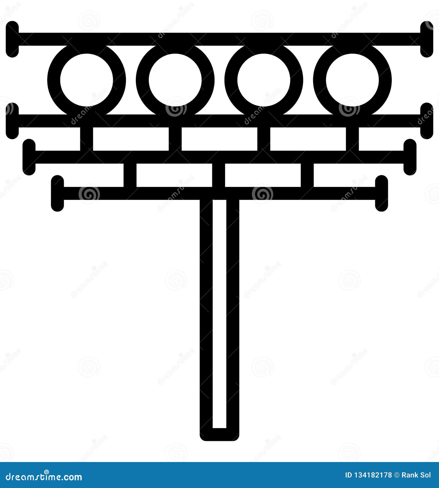 Stadium Light, Light Tower Vector that Can Be Easily Modified or Edit ...