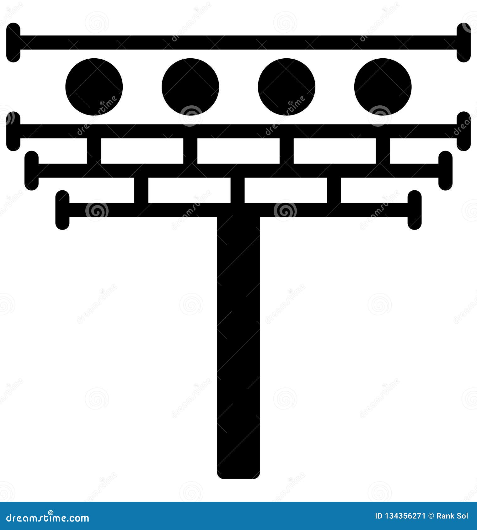 Stadium Light, Light Tower Vector that Can Be Easily Modified or Edit ...