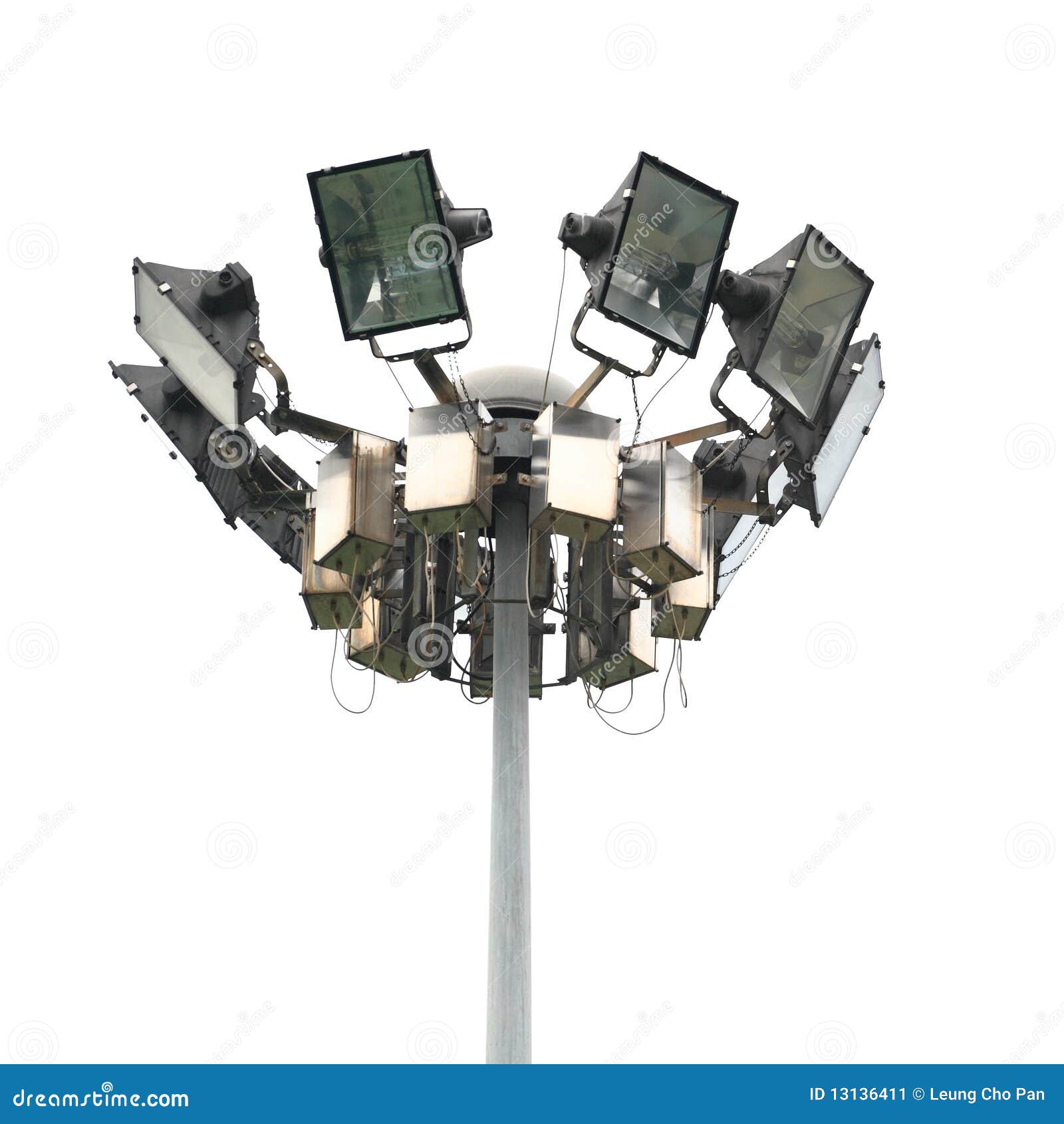 Stadium light pole stock image. Image of arena, field - 13136411
