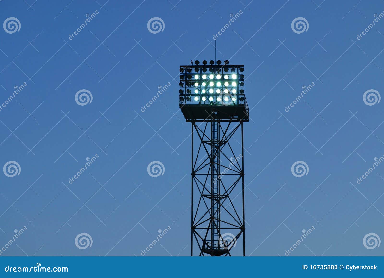 Stadium light tower stock photo. Image of outdoors, reflector - 16735880