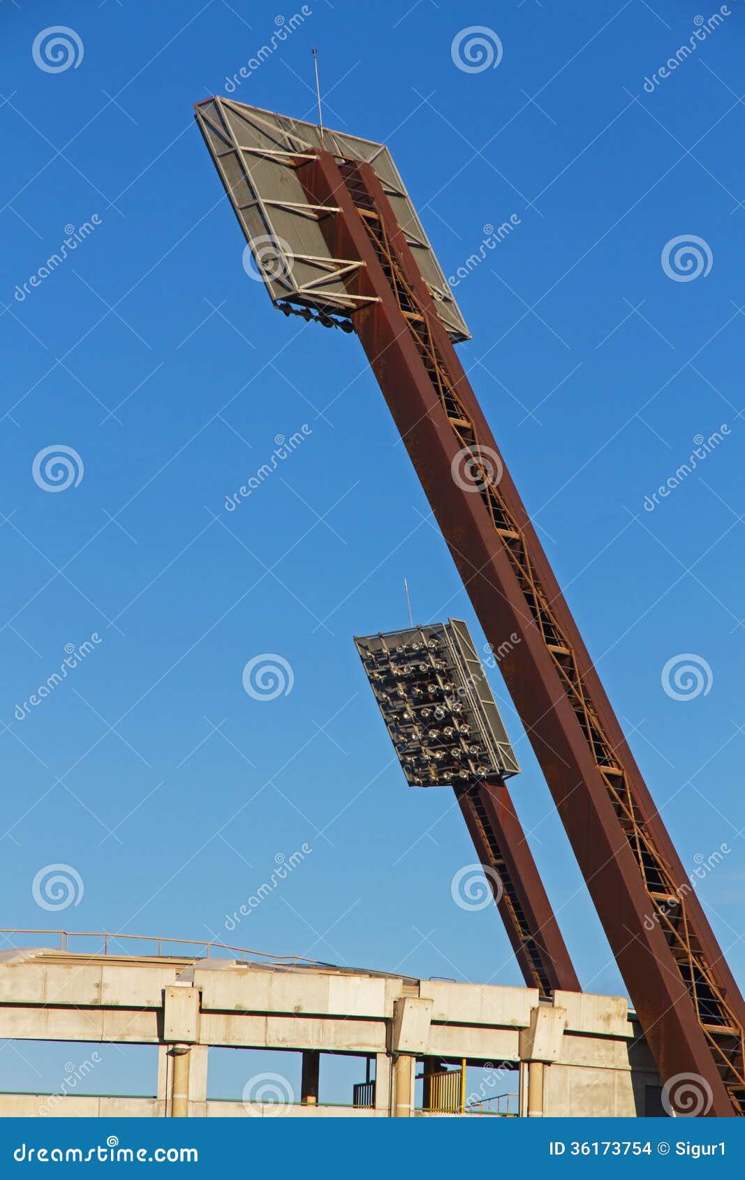 Stadium Light Towers stock photo. Image of futbol, spotlights - 36173754