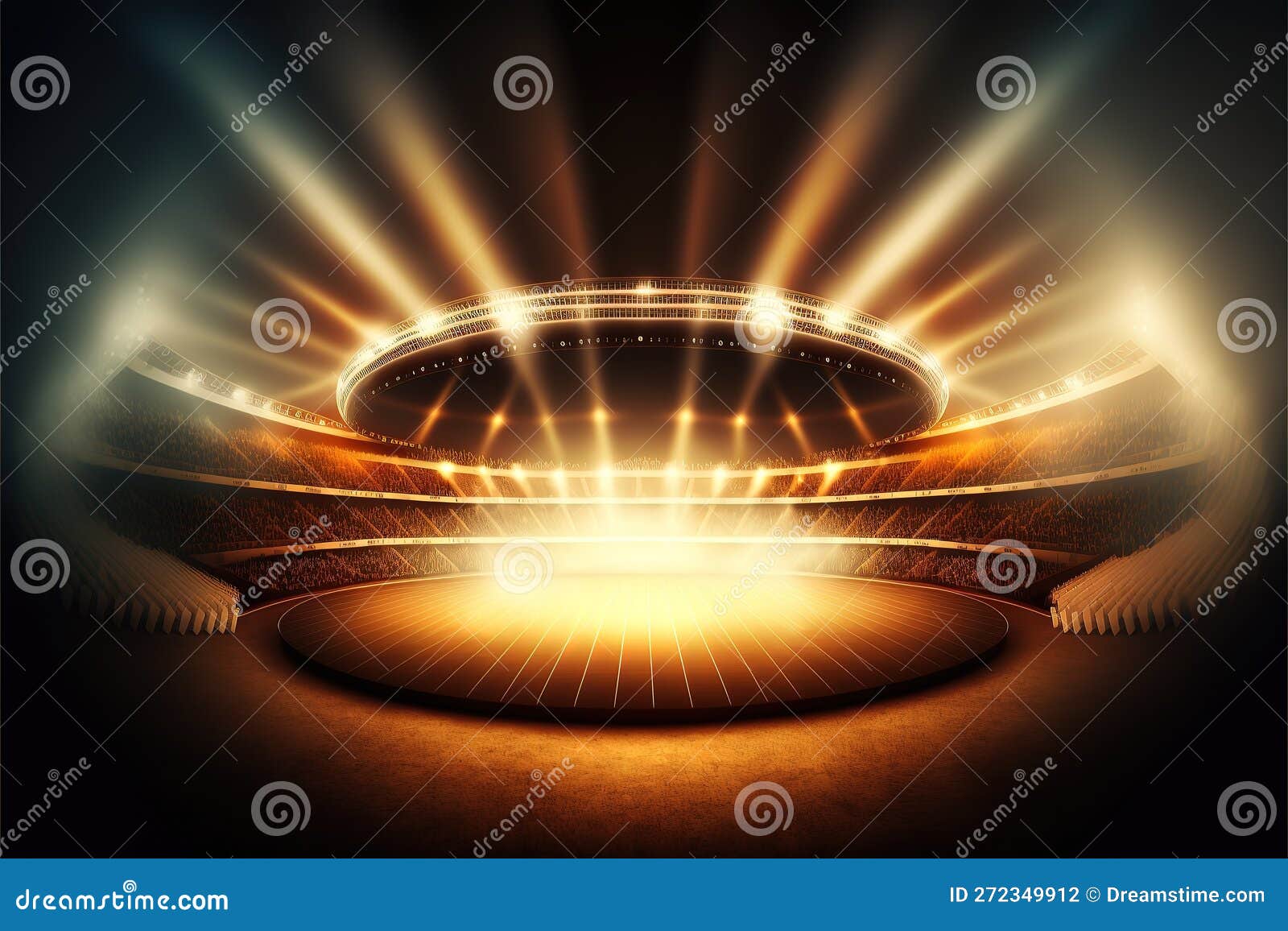 Stadium in Lights and Flashes 3d. Generative AI Stock Illustration ...