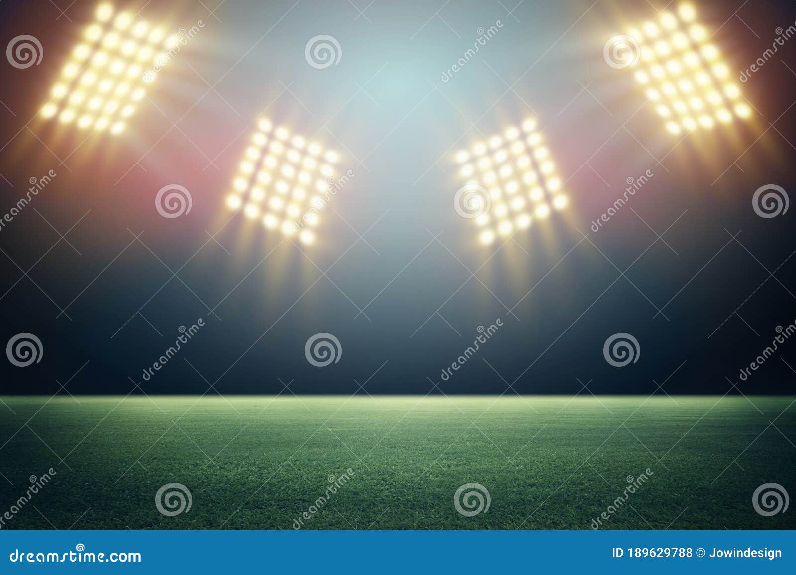 Stadium in Lights and Flashes Stock Photo - Image of football, game ...