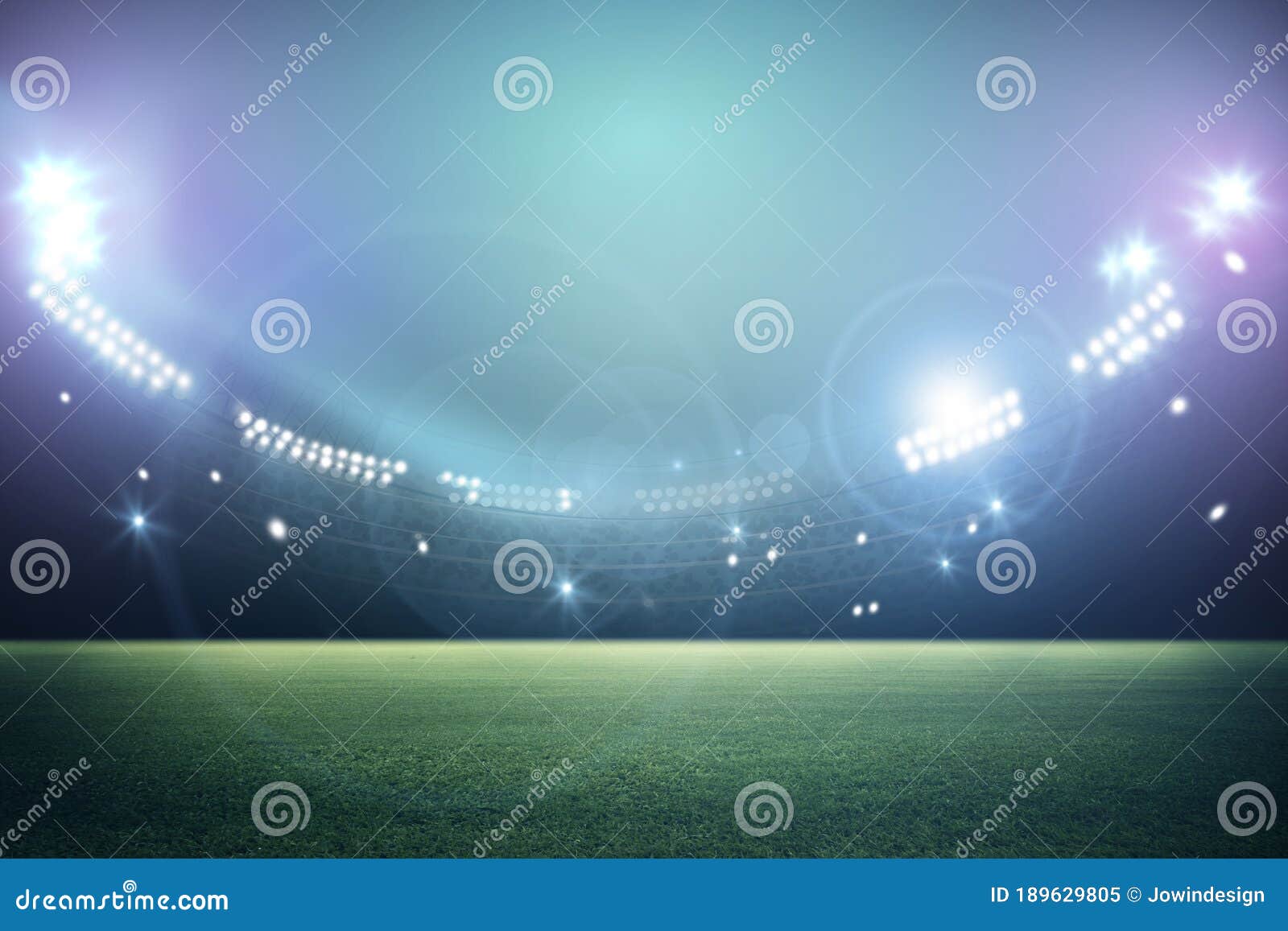 Stadium in Lights and Flashes Stock Image - Image of illuminated, flash ...