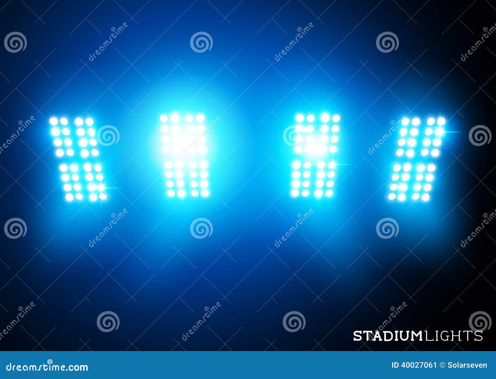 Stadium Lights (Floodlights) Stock Vector - Illustration of studio ...