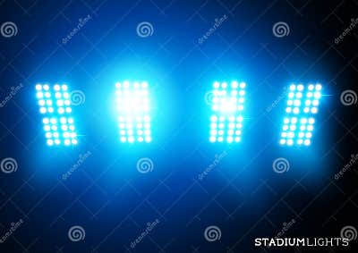 Stadium Lights (Floodlights) Stock Vector - Illustration of studio ...