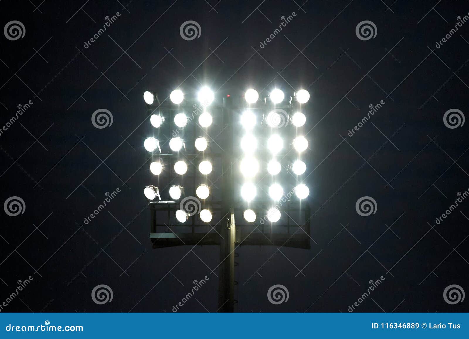Stadium Lights at Night Sky Stock Image - Image of competition ...