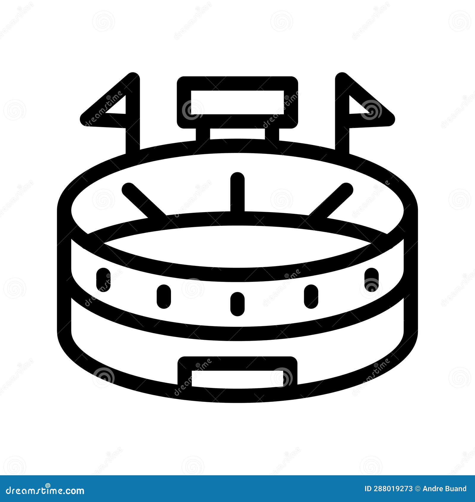 Stadium Line Icon Illustration Vector Graphic Stock Vector ...