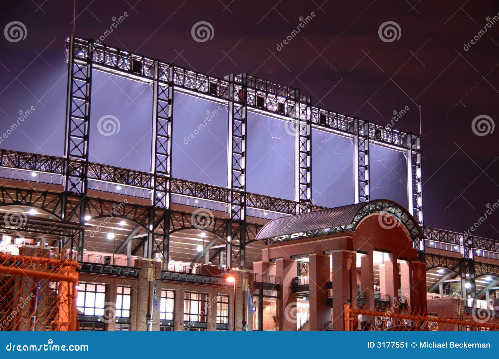 Stadium at Night stock image. Image of fanatic, compete - 3177551