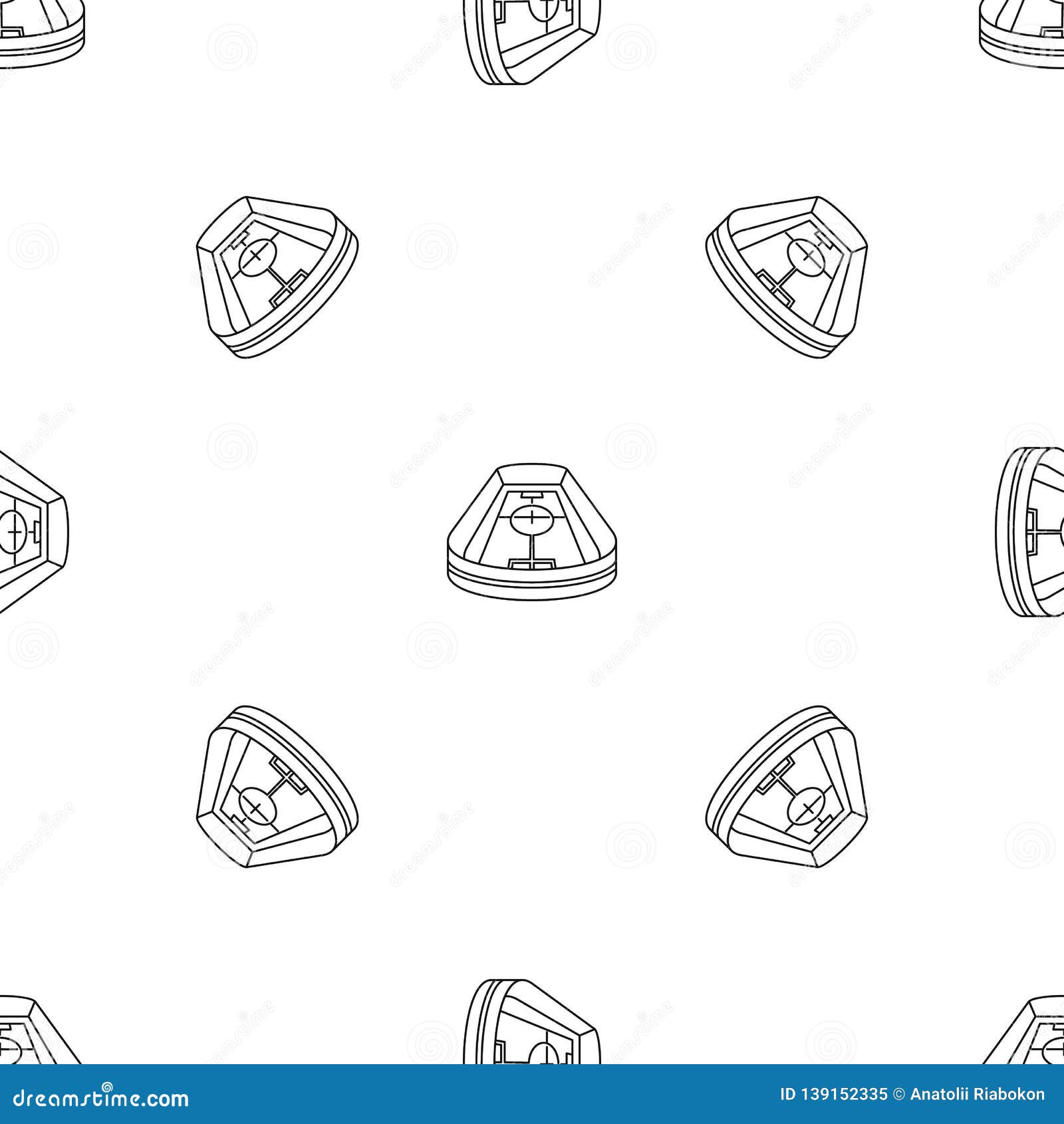 Stadium Pattern Seamless Vector Stock Vector - Illustration of game ...