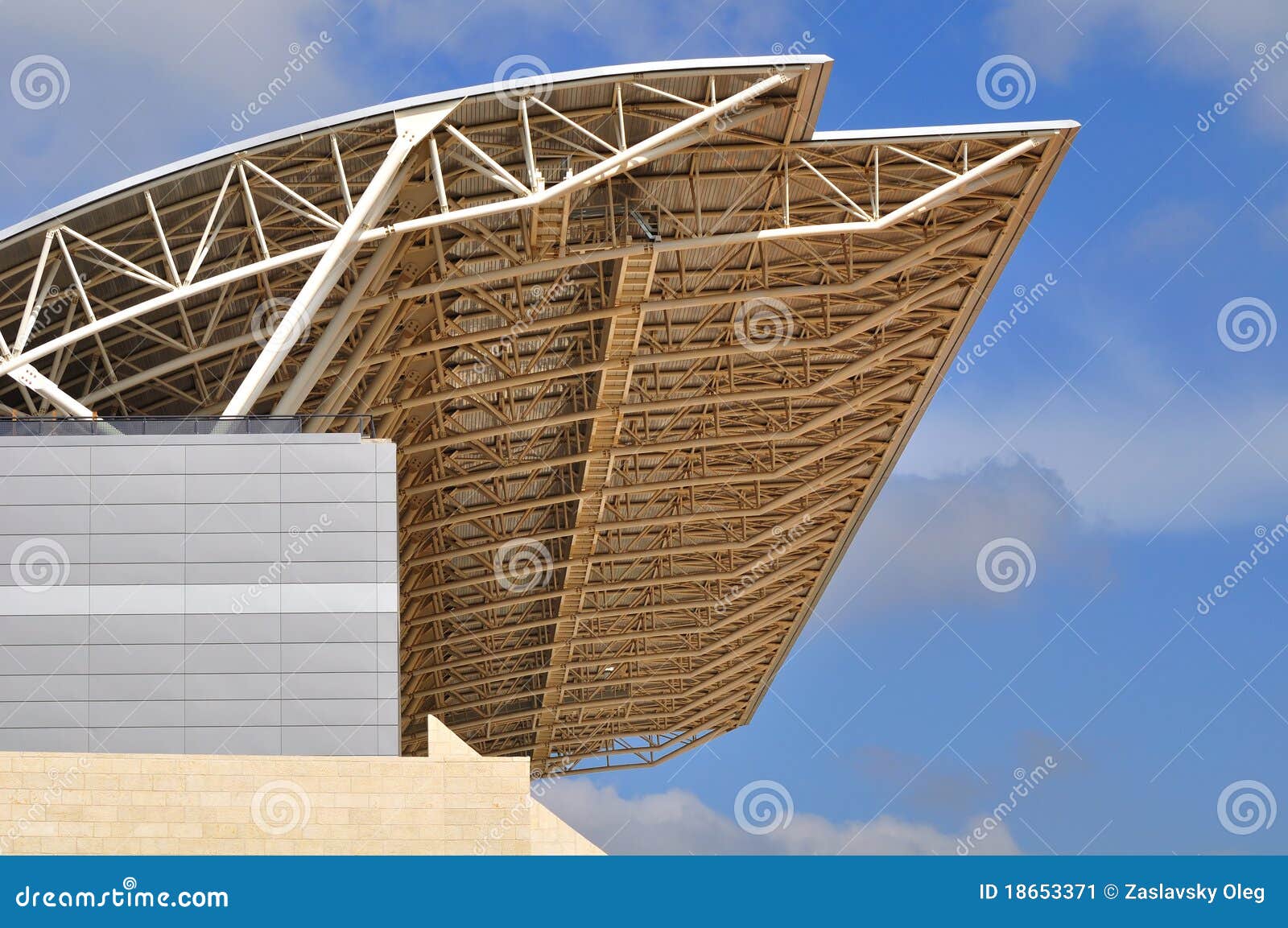 Stadium roof. stock image. Image of support, wall, roof - 18653371