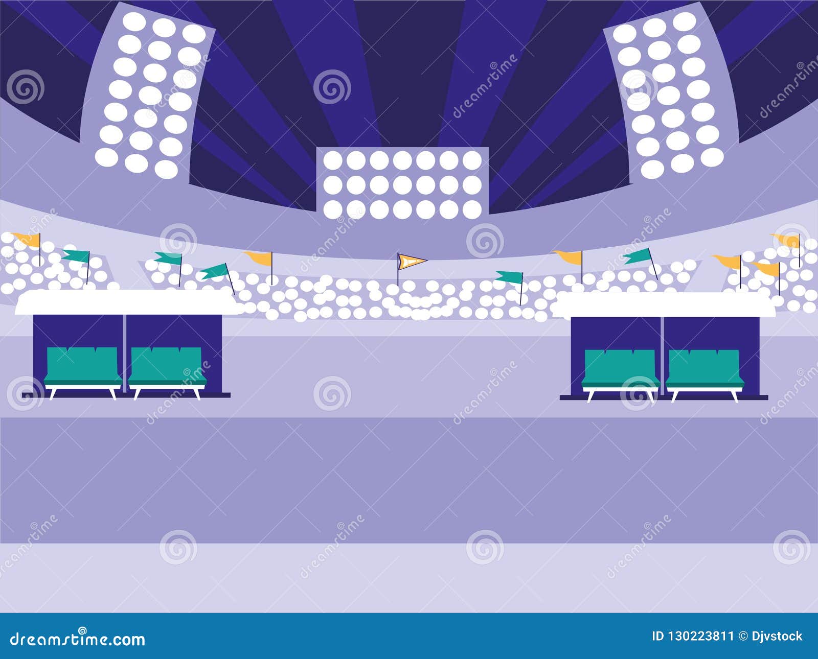 Stadium Scene Isolated Icon Stock Vector - Illustration of sport, match ...
