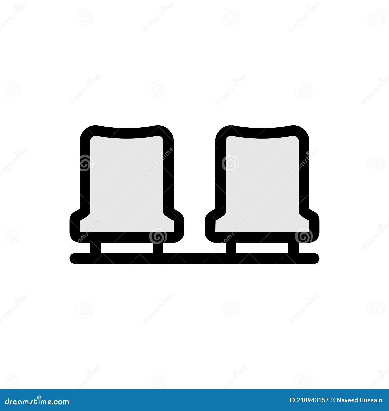 Stadium seat stock vector. Illustration of competition - 210943157