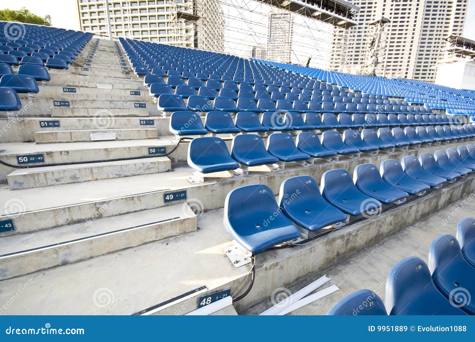 Stadium Seats With Aisle Royalty Free Stock Images - Image: 9951889